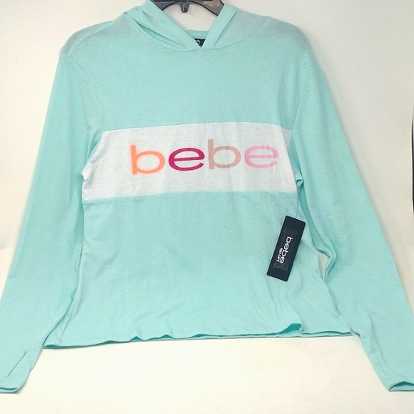 bebe | Tops | Bebe Sport Womens Long Sleeve Block Logo Hoodie | Poshmark